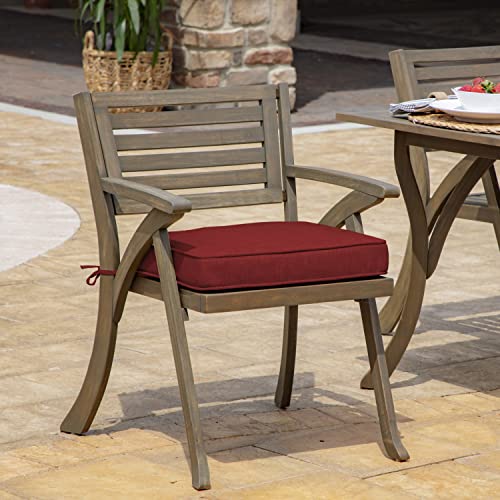 Arden Selections ProFoam Essentials Outdoor Seat Cushion 19 x 20, Ruby Red Leala