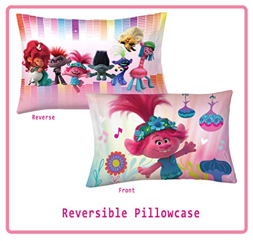 Franco Manufacturing Trolls World Tour 4 Piece Full Size Microfiber Sheet Set