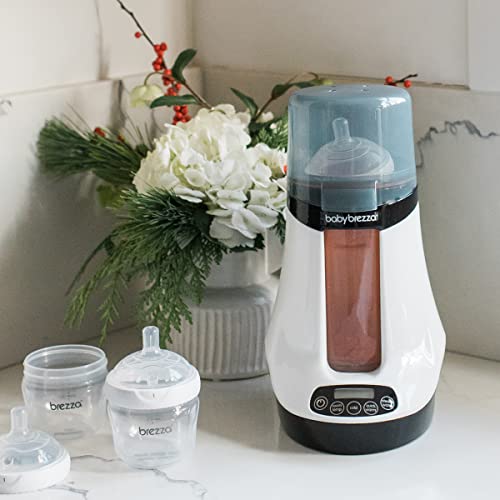 Baby Brezza Safe & Smart Electric Baby Bottle Warmer, Breastmilk Warmer + Baby Food Warmer + Defroster - Universal Warmer Fits All Feeding Bottles: Glass + Plastic – Wireless Bluetooth Control