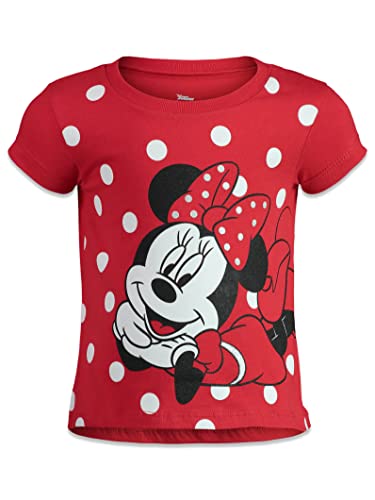 Disney Mickey Mouse Minnie Mouse Little Girls 4 Pack T-Shirts 6-6X