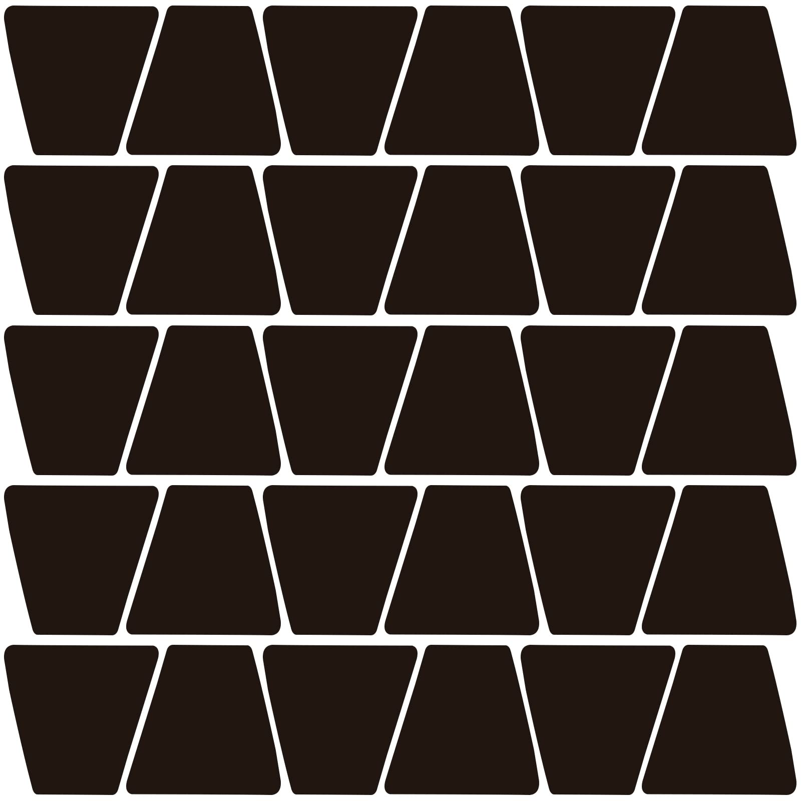 30 Pack Firefighter Helmet Tets Flat Fire Helmet Stickers Tetrahedrons Stickers for Helmet, Black