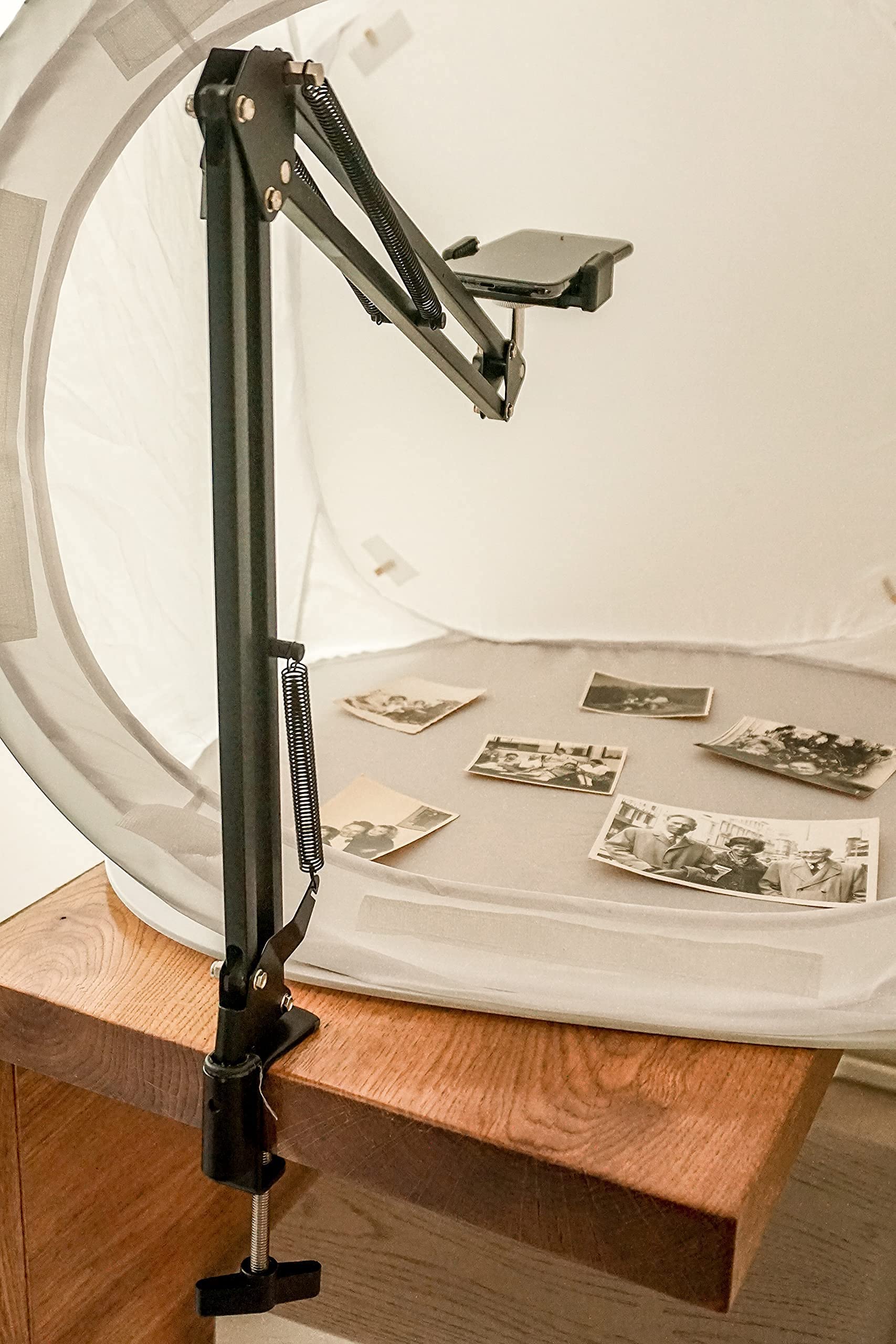 All-in-One Scanning Bundle for Slides & Negatives with Photo Tent, Light Pad, Phone Mount, Macro Lens, & Cotton Gloves