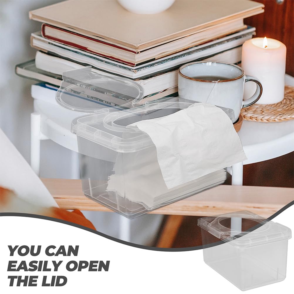 2pcs Box Baby Wipes Dispenser Portable Tissue Container Travel Refillable Wipe Box for Car Picnic Bathroom Living Room Outdoor Use