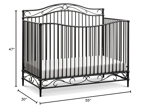 NAMESAKE Noelle 4-in-1 Convertible Metal Crib in Vintage Iron, Greenguard Gold Certified