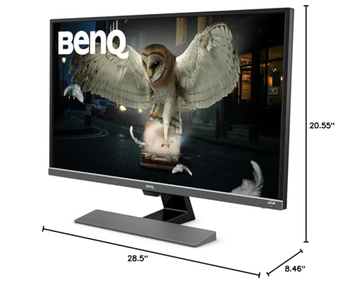 BenQ EW3270U Premium Monitor 32" 4K UHD | HDRi | DCI-P3 | Eye-Care Tech | Adaptive Brightness | Tilt Screen | Built-In Speakers | Eye Reminder | DisplayPort | HDMI | USB-C,Black
