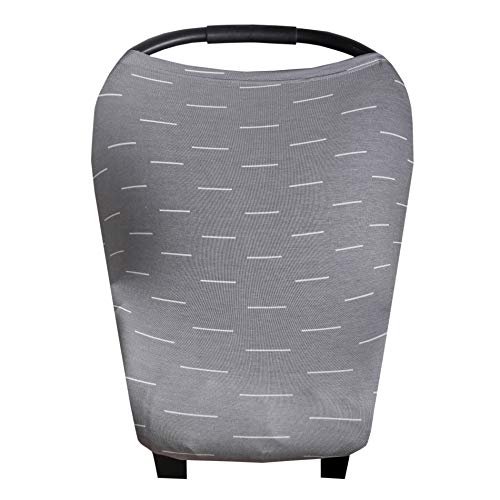 Baby Car Seat Cover Canopy and Nursing Cover Multi-Use Stretchy 5 in 1 Gift "Dash" by Copper Pearl