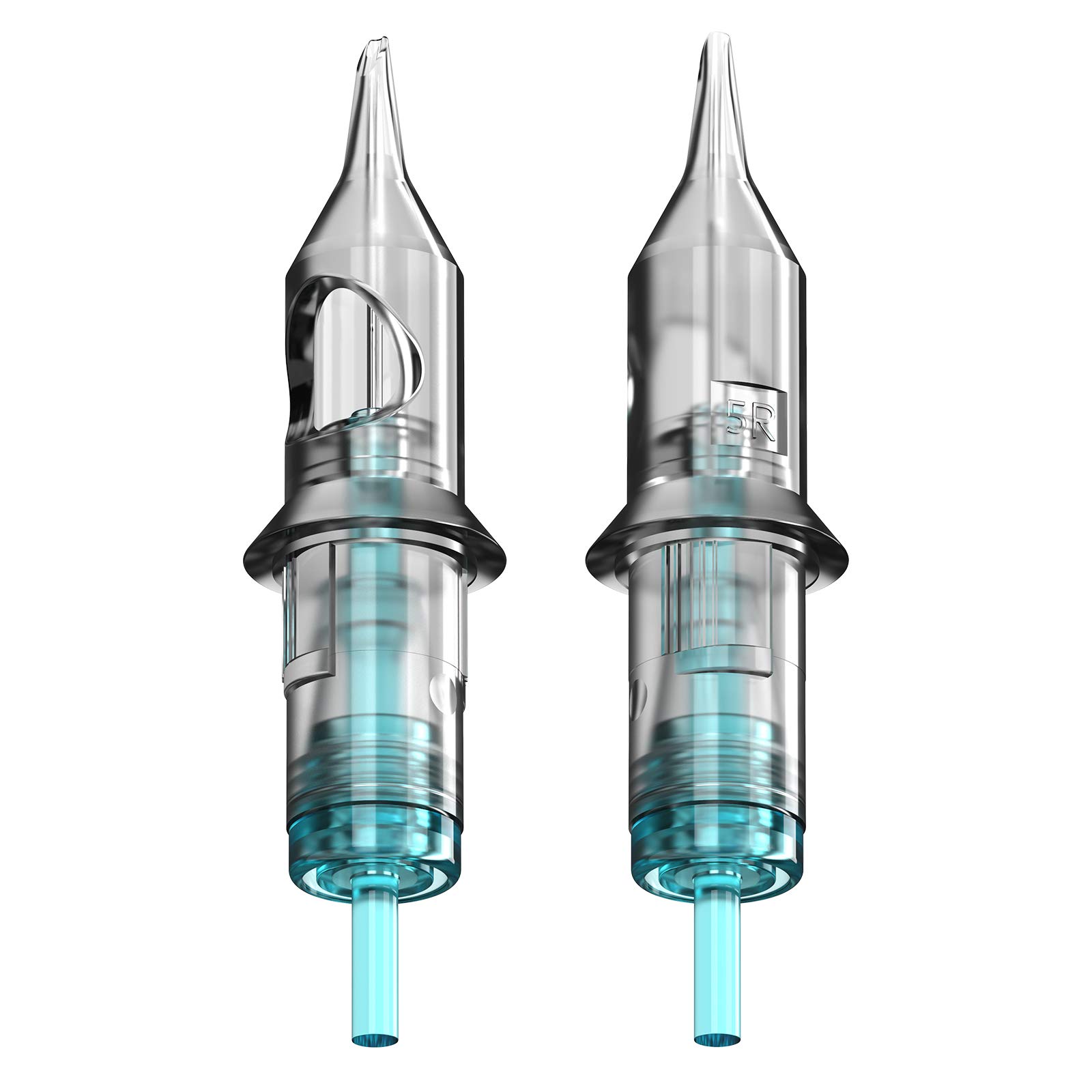 STIGMA Aquamarine Knight Tattoo Cartridges #10(7RL) 20Pcs Bugpin Disposable Tattoo Needle Cartridges with Membrane Round Liner EN02B-20-1007RL
