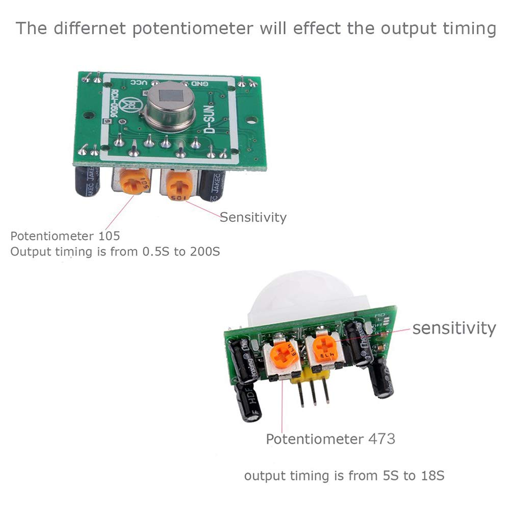 3 Pack HC-SR501 Pir Motion IR Sensor Body Module Infrared