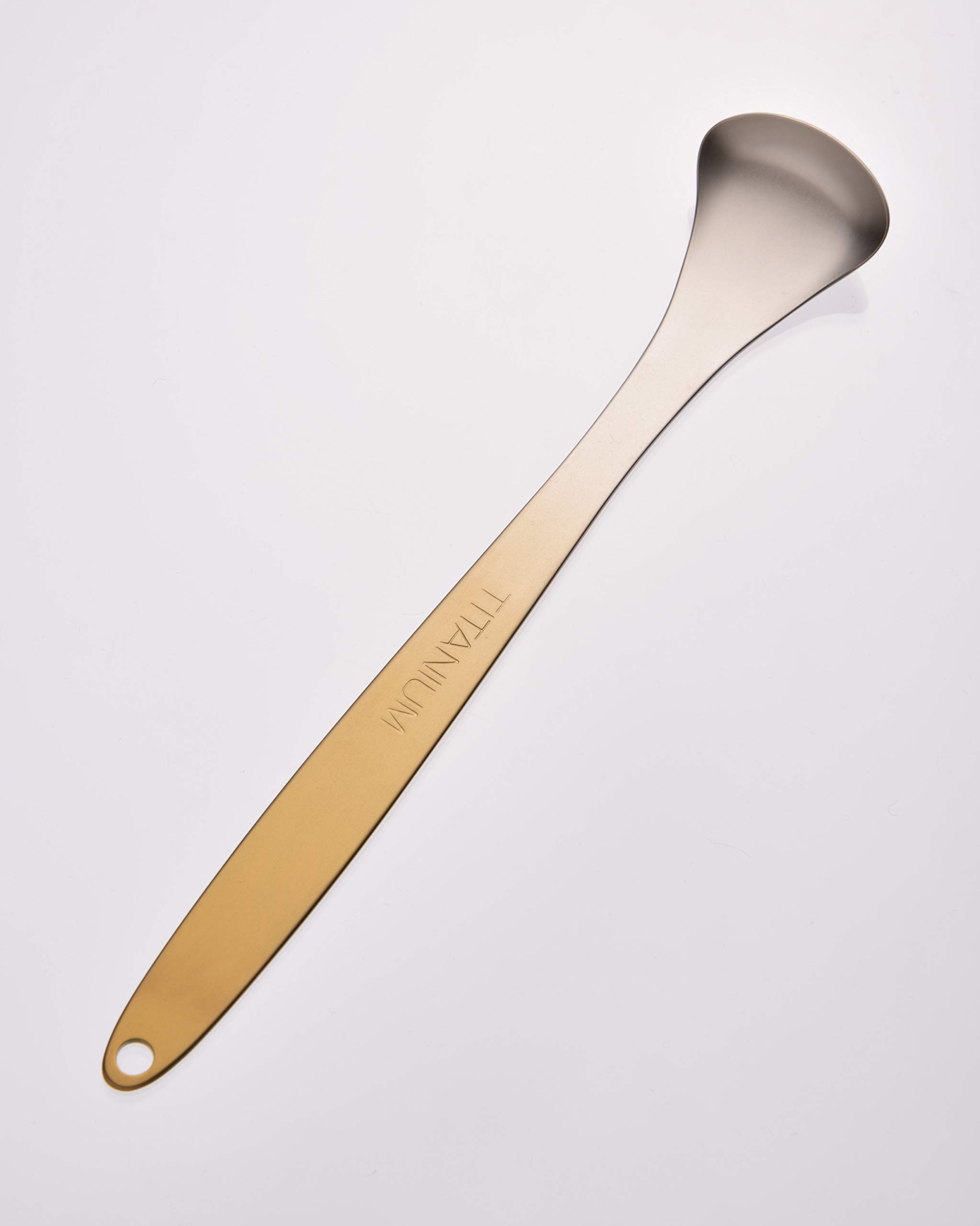 TE to TE KT-31 Pure Titanium Japanese Tongue Cleaner, Moss & Premium II, Matte Peach, Total Length 5.9 inches (150 mm) (Matte Champagne)