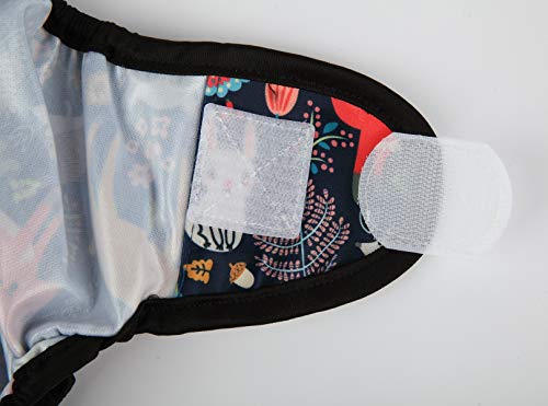Baby Cloth Diaper Cover Nappy Hook and Loop Double Gusset (Hedgehog Deers) 1 Count (Pack of 1)
