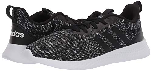 adidas Men's Puremotion Running Shoe, Black/Black/White, 11