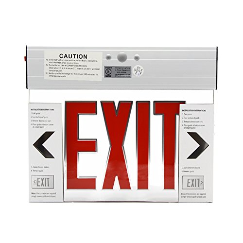 DOIT Exit Sign, 4 Pack Green Exit Signs Emergency Light 120/277V Commercial LED Exit Light Combo with Backup Battery