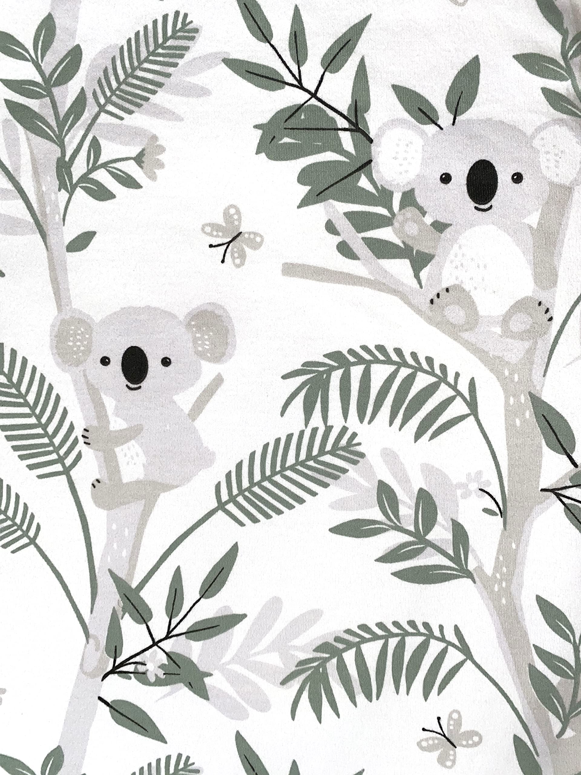 Rey & Shay Sleep Sacks - 100% Cotton Super Soft Baby Wearable Sleeping Bag, 6-18 Month, 1.5 TOG. (Green Koala)