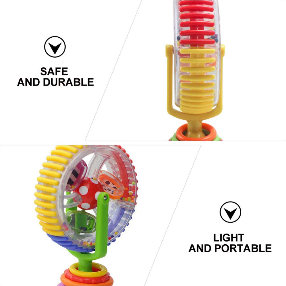 Toyvian High Chair Toy Baby Ferris Wheel Toy Suction Cup Newborn Spinner Activity Toy Newborn High Chair Rattle Interactive Development Educational Toy for Feeding Plaything, Early Development