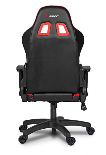 Arozzi - Verona Junior Ergonomic Computer Gaming/Office Chair with High Backrest, Recliner, Swivel, Tilt, Rocker, Adjustable Height and Adjustable Lumbar and Neck Support - Red