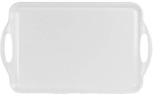 Calypso Basics Rectangular and Tidbit Serving Tray Set, White