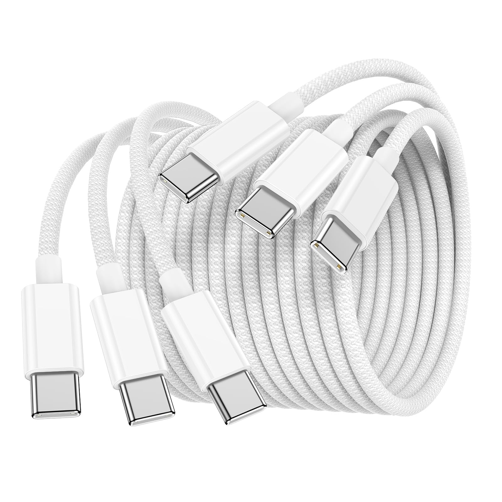 240W USB C to USB C Cable 3Pack 3FT, iPhone 15 USB C Cable,C to C Cable Fast Charging,USB Type C Charge Cable for iPhone 15/Pro Max/Pro/Plus, Samsung Galaxy S23