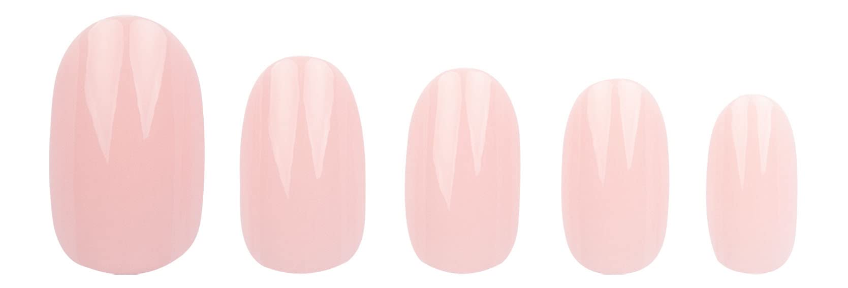 Invogue Coloured Oval Nails - Baby Pink (24 Pieces)