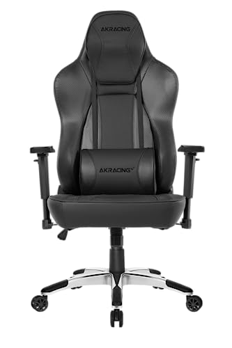 AKRacing Office Series Obsidian Ergonomic Computer Chair with High Backrest, Recliner, Swivel, Tilt, Rocker and Seat Height Adjustment Mechanisms - Carbon Black - PC/Mac/Linux