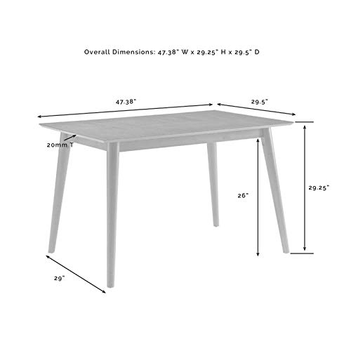 Crosley Furniture Landon Mid-Century Modern Wood Dining Table, Acorn