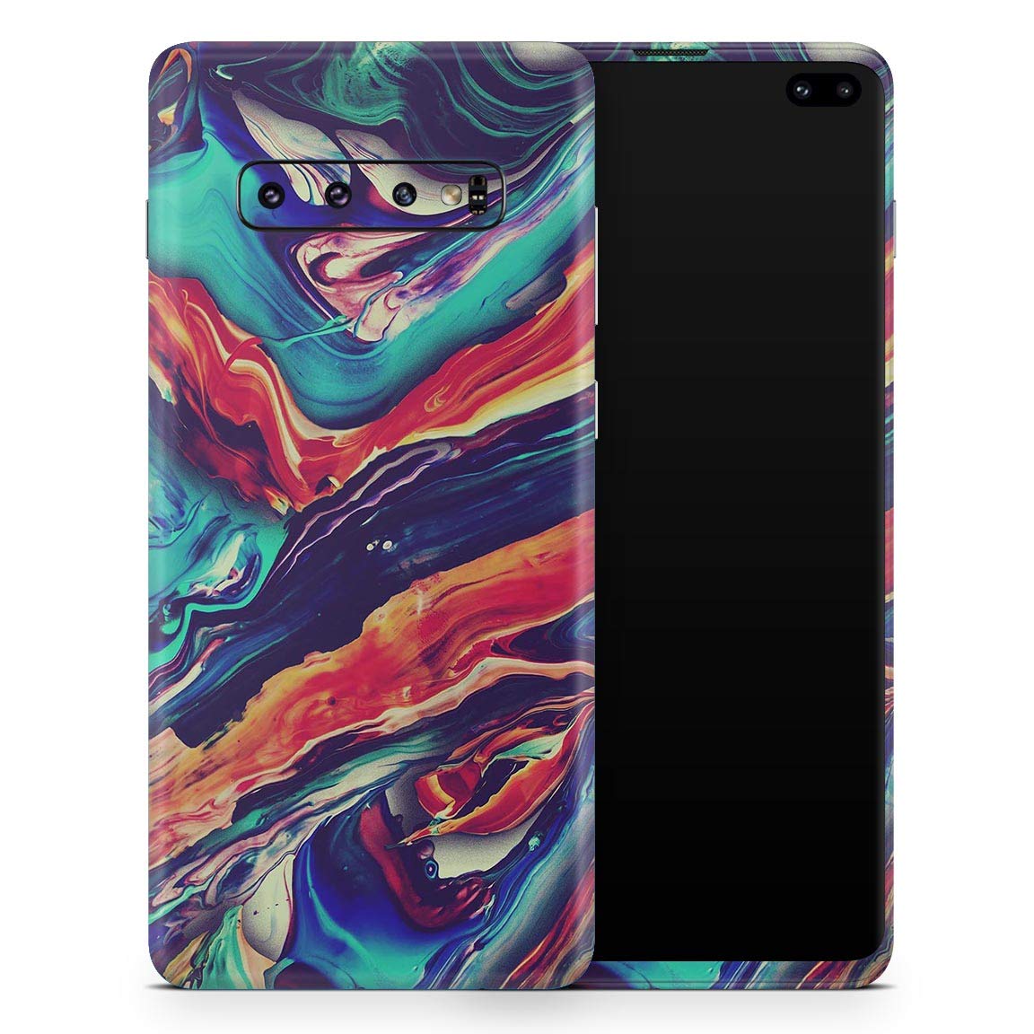 DesignSkinz Liquid Abstract Paint Remix V3 Protective Vinyl Decal Wrap Skin Cover Compatible with The Samsung Galaxy S20 (Screen Trim & Back Glass Skin)
