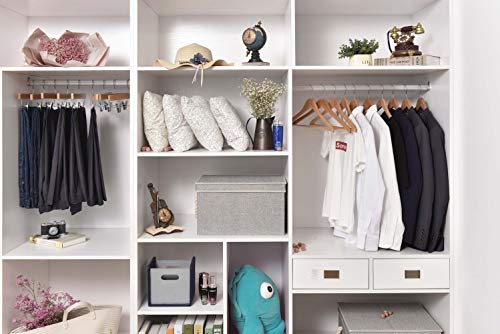 Quality Wooden Hangers - Semi Contoured Hanger Set in 20-Pack - Solid Wood Coat Hangers with Stylish Chrome Hooks - Heavy-Duty Clothes, Jacket, Shirt, Pants, Suit Curved Hangers (Natural, 20)