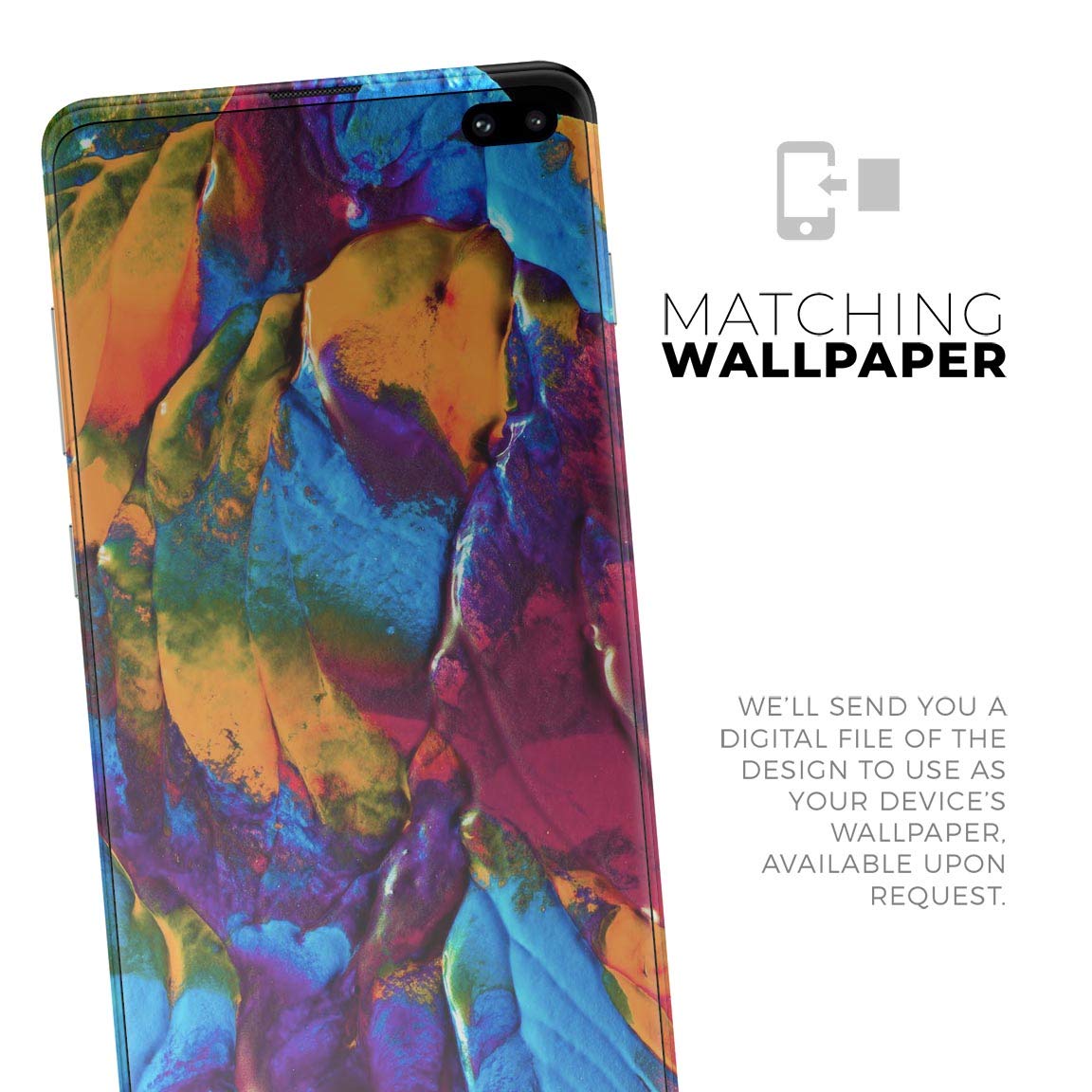 DesignSkinz Liquid Abstract Paint V19 Protective Vinyl Decal Wrap Skin Cover Compatible with The Samsung Galaxy S20 (Screen Trim & Back Glass Skin)