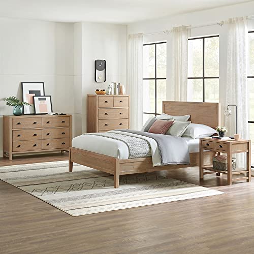 Alaterre Furniture Arden Nightstand, Light Driftwood