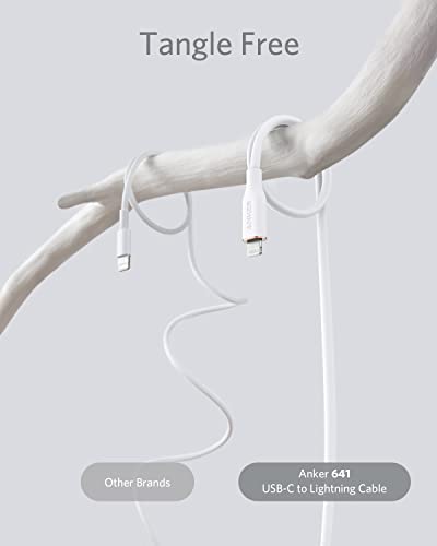 Anker USB-C to Lightning Cable, 641 Silicone Cable (Cloud White, 6ft) USB C Charger 40W, 521 Charger (Nano Pro) iPhone 13 13 Pro 12 Pro Max 12 11 X XS XR 8 Plus, AirPods Pro and More
