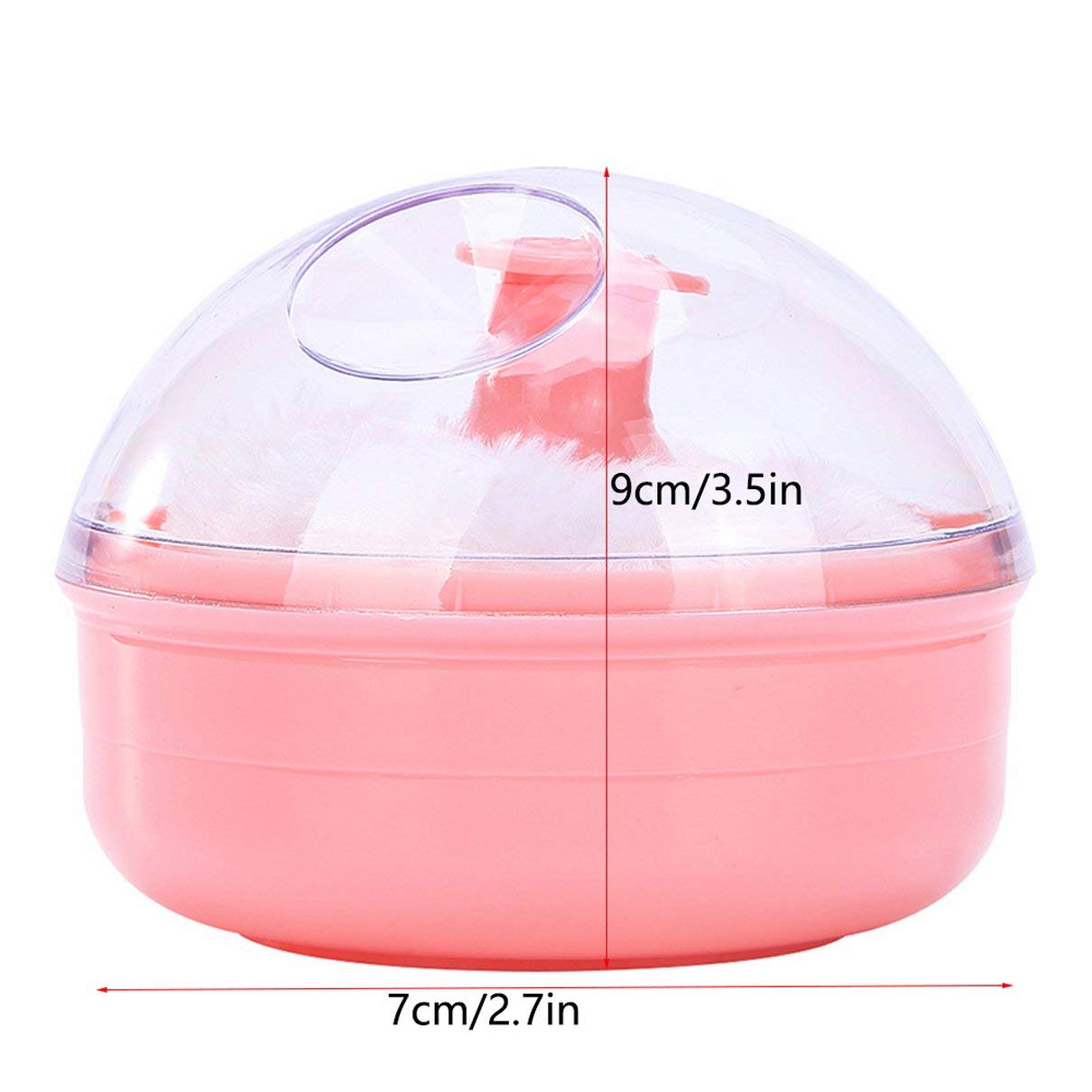 Isabelvictoria Powder Puff Portable Baby Kid's Soft Body Talcum Powder Puff Sponge + Box Case Container Useful
