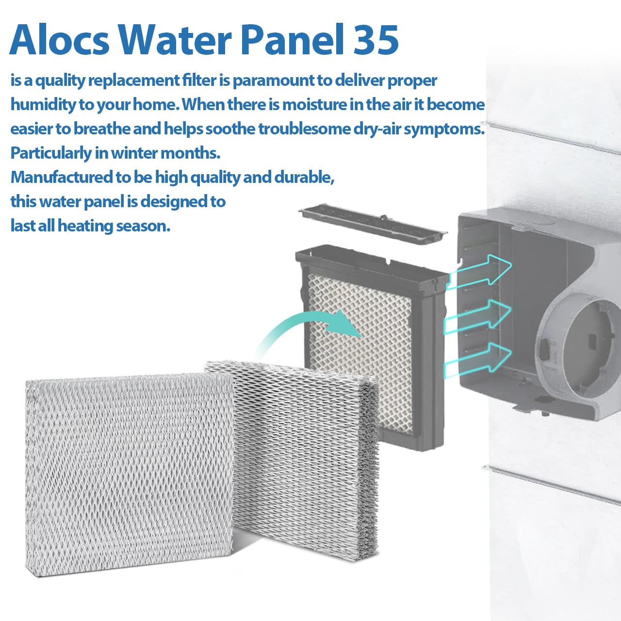 35 Water Panel Humidifier Filter Pad Replacement for Aprilaire 600 600A 600M 700 700A 700M 760 760A 768 350 360 560 560A ; Furnace Humidifier Filter; Honeywell HC26P Whole House Humidifiers (2 Pack)
