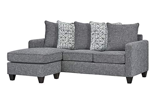 Ready To Live 57th Street Sofa Sectional, 81", Charcoal