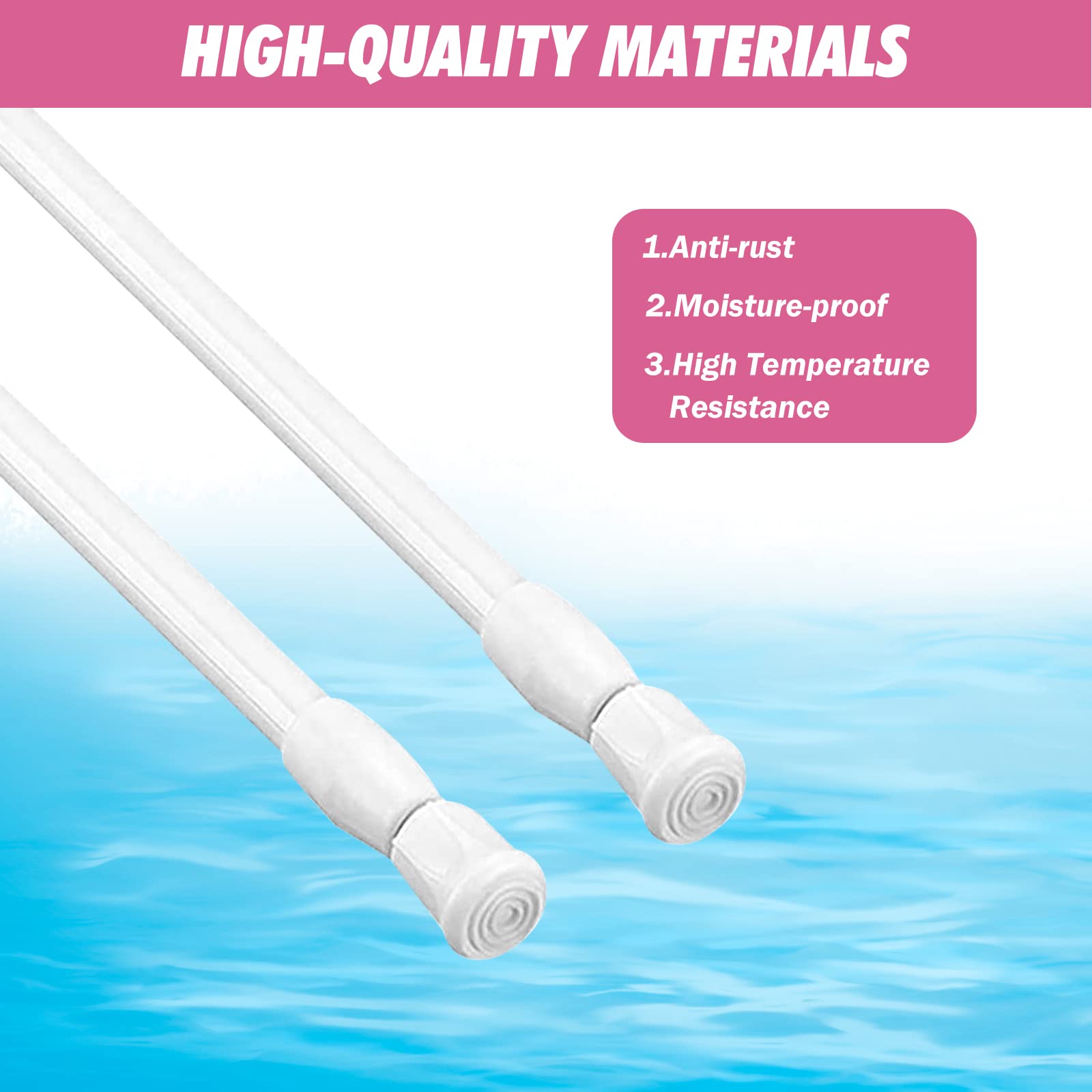 2 Pcs Door Window Security Bars: Adjustable Sliding Door Security Bar, Window Lock Bar Sliding Glass Door Lock, Window Security Bars for Children Home Cupboard Wardrobe Extends from 15.8-27.6 Inches