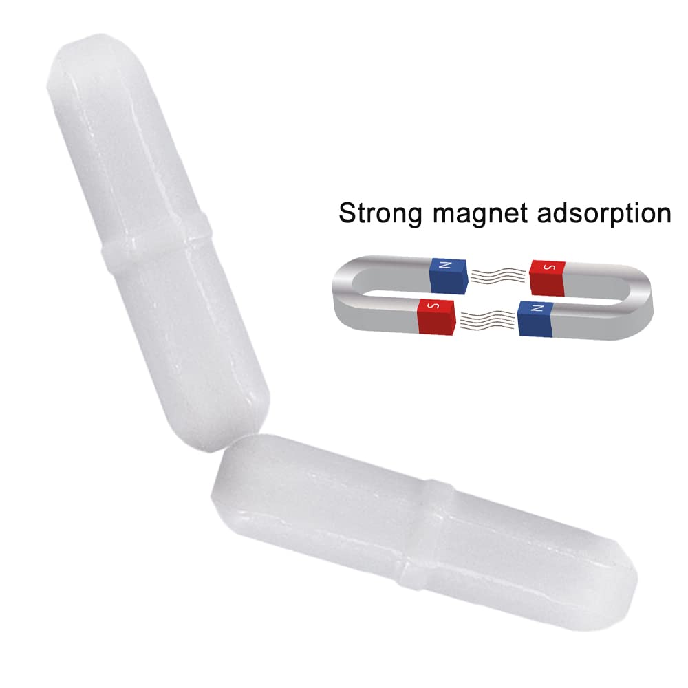 Magnetic Stirrer Stir Bars, Diameter 0.32" (8 mm), Length 1.2" (30 mm), 5 Pieces