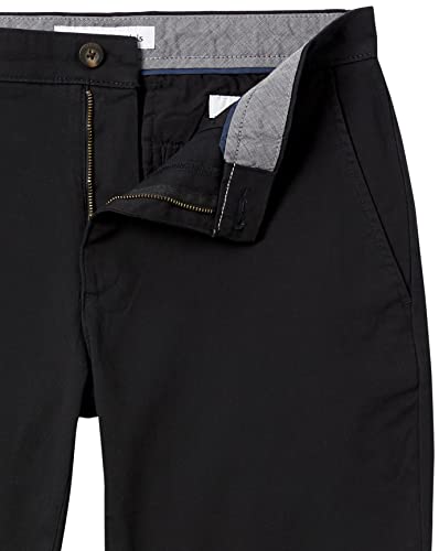 Amazon Essentials Men's Slim-Fit Casual Stretch Khaki Pant, Black, 33W x 34L