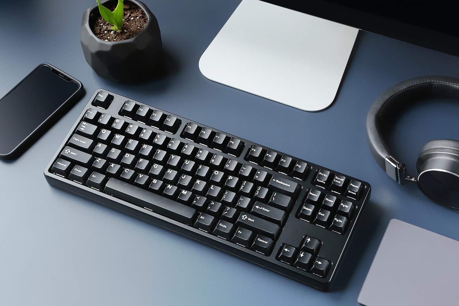 DROP GMK White-On-Black Custom Mechanical Keyboard Keycap Set - 146-keys, Doubleshot ABS Bow, Cherry Profile, for 60%, TKL, 1800 Layouts, etc.,