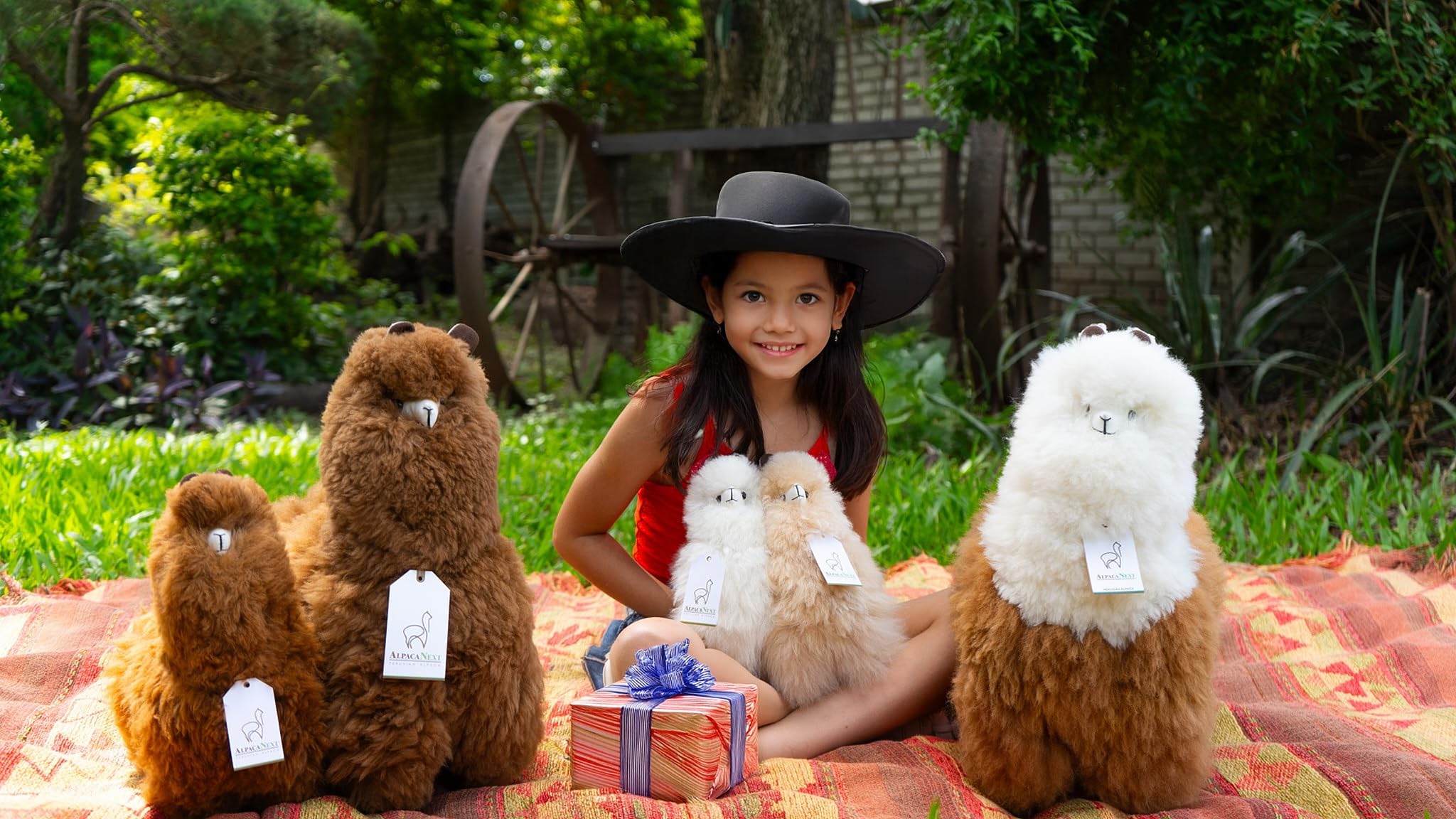 AlpacaNext Llama Stuffed Animal – 9 inch. Cute, Soft and Cuddly Alpaca Plush Toy Handcrafted on Real Alpaka Natural Fur (9 inches, Beige)