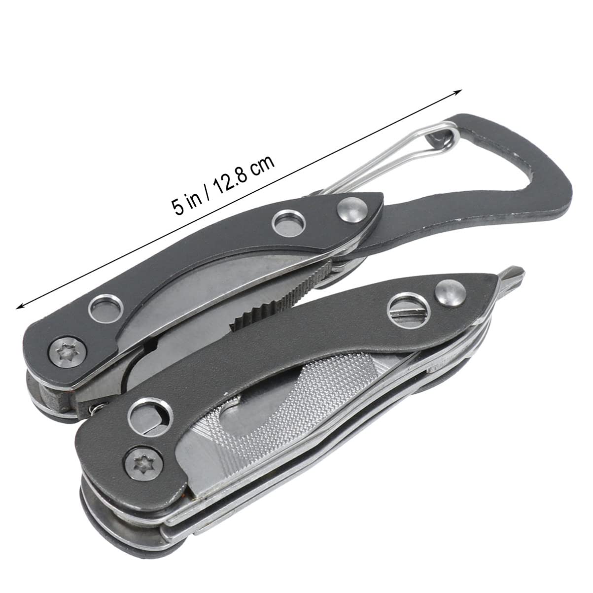 3pcs Foldable Portable Hand Fishing Pocket Outdoor Grey+ silver Multitool Screwdriver Dark Pliers