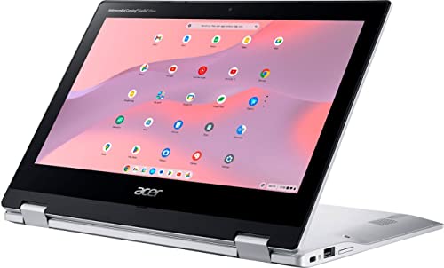 acer 2023 Newest Chromebook Spin 311 2-in-1 Laptop, 11.6" Touchscreen Display, MediaTek Kompanio 500 MT8183C, 4GB RAM, 64GB eMMC, MediaTek Integrated Graphics, Bluetooth, Wi-Fi, Chrome OS, Silver