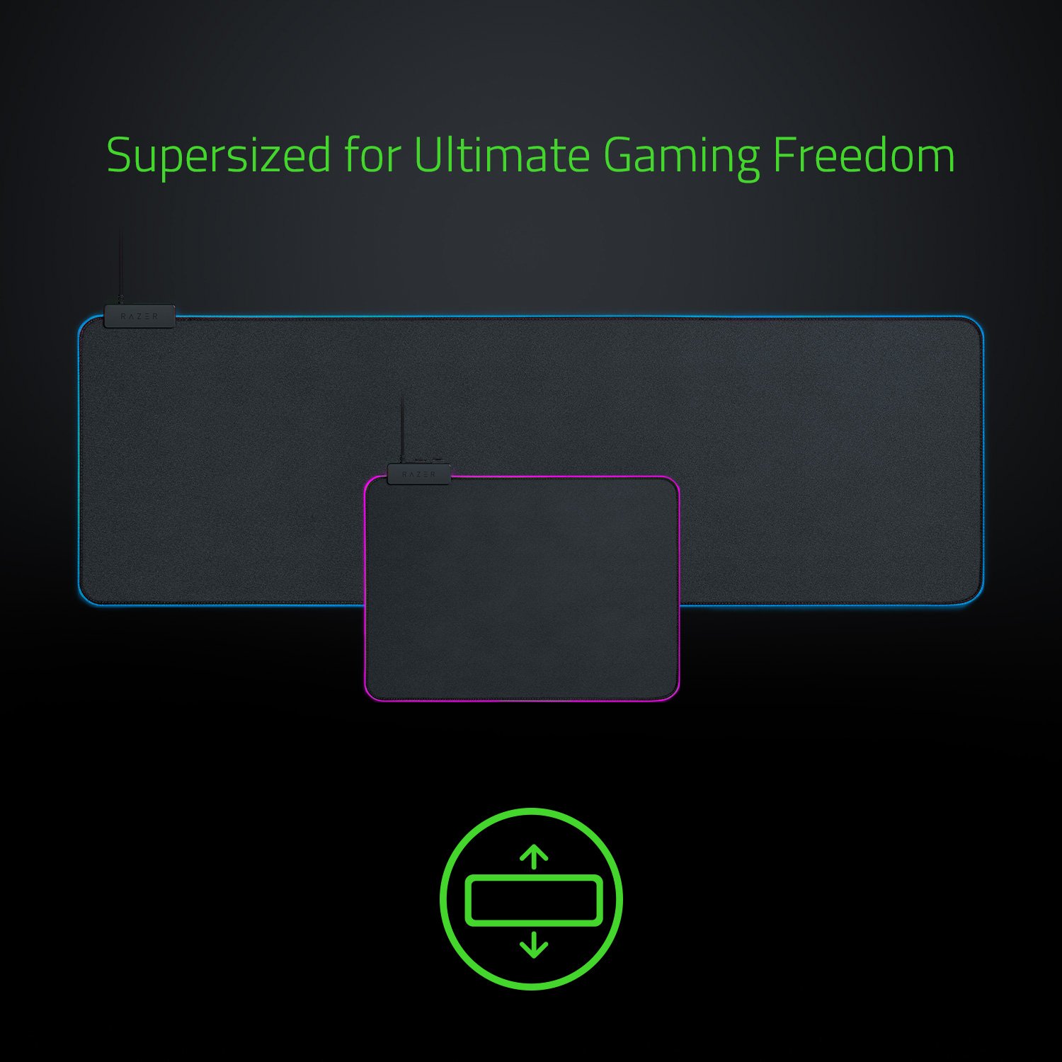 Razer BlackWidow V3 Mechanical Gaming Keyboard + Goliathus Extended Chroma Gaming Mousepad Bundle: Green Mechanical Switches - Tactile & Clicky - Quartz