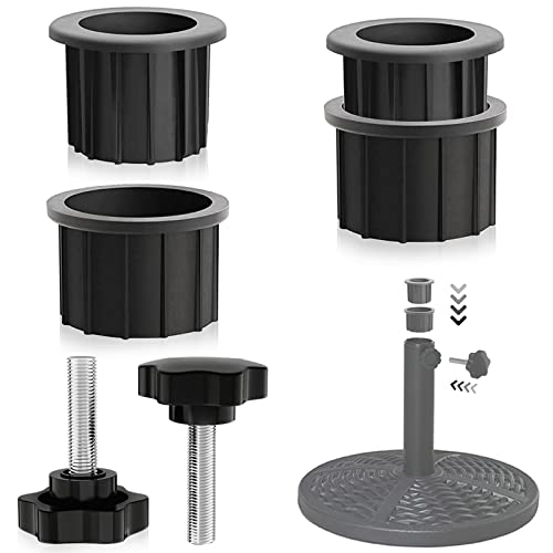 2 Sets Patio Umbrella Base Hole Ring Plug Cover Umbrella Stand Replacement Parts Black Umbrella Base Insert Umbrella Pole Fastening Cap for Old Heavy Umbrella Base