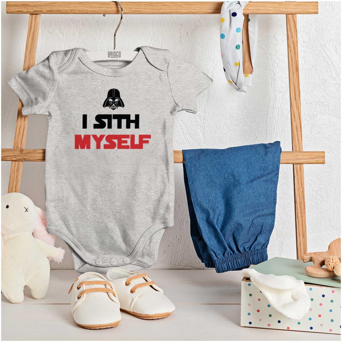 Brisco Brands Spaced Myself Dark Galaxy Nerd Baby Romper Boys or Girls