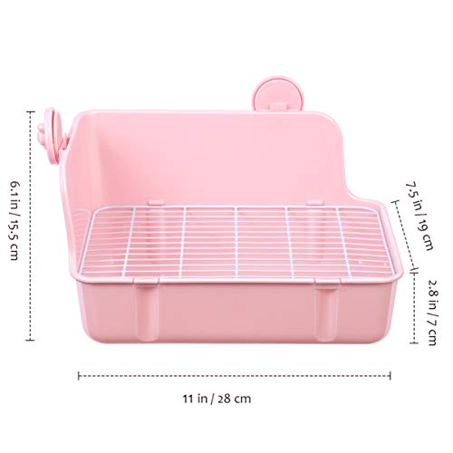 POPETPOP Small Pet Toilet Plastic Lightweight Multi- use Small Animal Potty Pet Pan Bunny Litter Box Pet Litter Box for Hamster Rabbit Pig Chinchilla Ferret