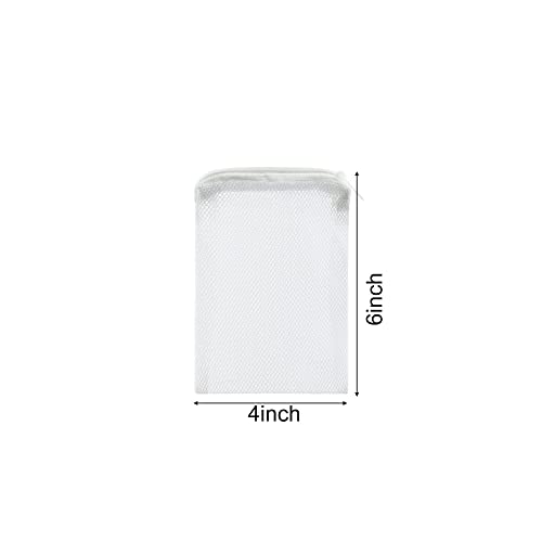 ALEGI 10 pcs Aquarium Filter Media Bags with Zipper, Mesh Reusable Bags for Aquarium Filter Media (6" x 4")