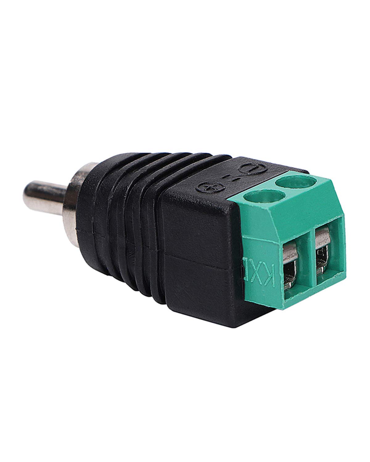 ALEKOR Phono RCA Male Plug to AV Screw Terminal Audio Video Connector Speaker Wire to RCA Adapter (Pack of 12)