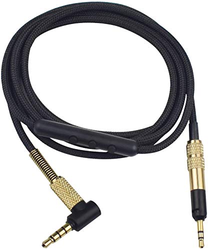 Alitutumao OFC Replacement Audio Cable Extension Cord with Inline Mic Volume Control Compatible with Sennheiser HD598 HD558 HD518 HD598 HD599 HD569 HD579 ATH-M50x Headphones Accessories Cable