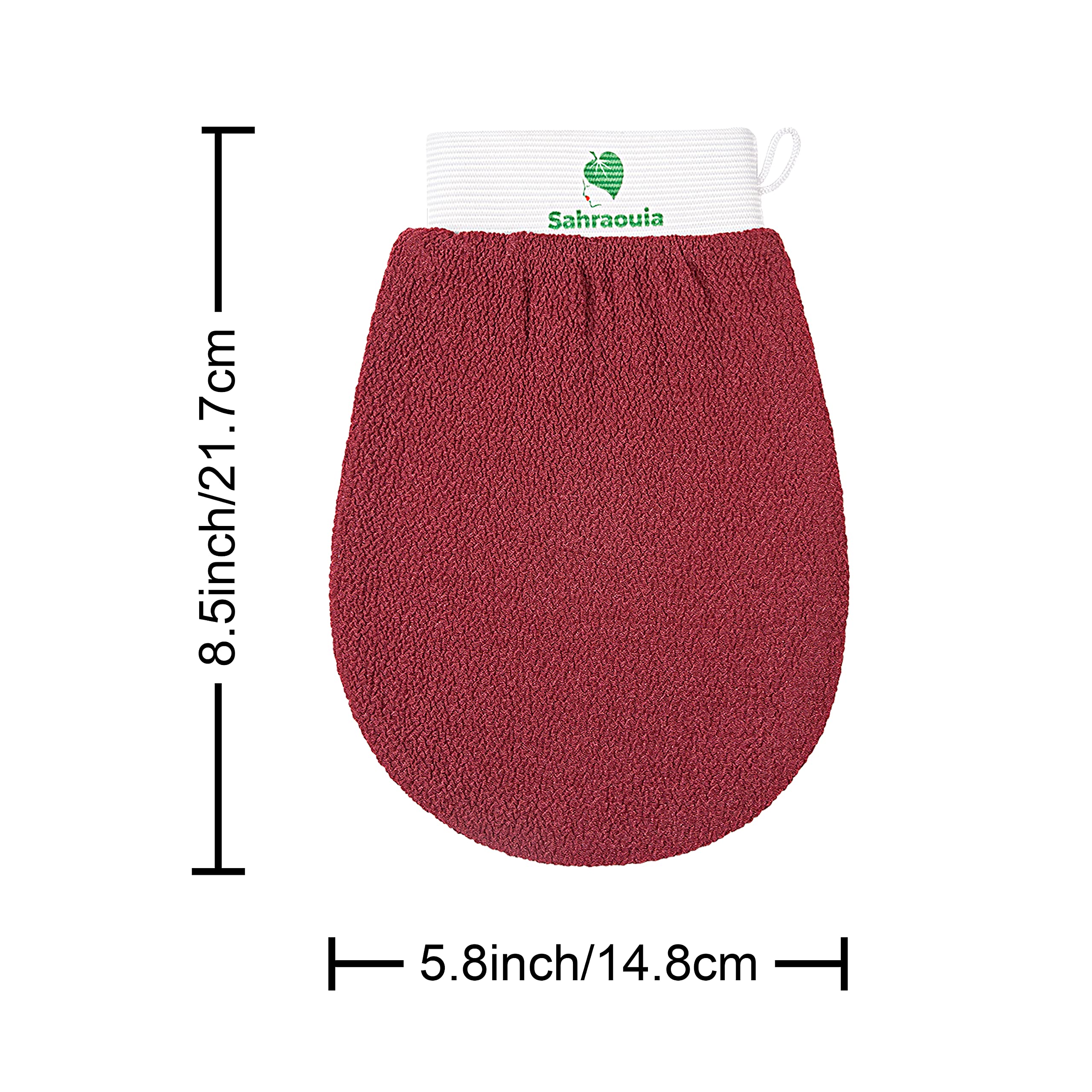 SAHRAOUIA Exfoliating Glove & Back Scrubber - Viscose Dead Skin Scrubbers for Men/Women - Remove Unwanted Dry Skin - Moroccan Exfoliating Glove for Body Scrub w/Bath Back Scrubber for Smooth Skin
