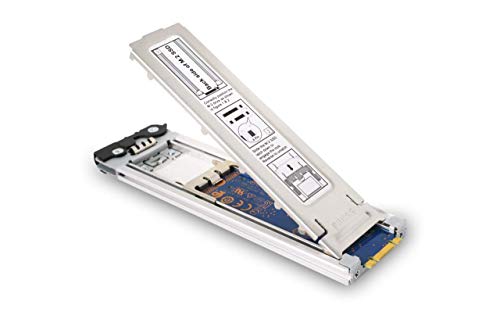 Icy Dock ToughArmor MB852M2PO-B Caddy Rack Mobile, 2X SSD NVMe M.2 Drive Adapter for Odd Ultra Slim (9.5mm) CD/DVD Drive Bay with OCuLink SFF-9402 Connector