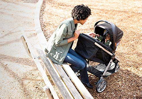 BRITAX B-Lively Travel System with B-Safe 35 Infant Car Seat | One Hand Fold, XL Storage, Ventilated Canopy, Easy to Maneuver, Raven (S05588500)