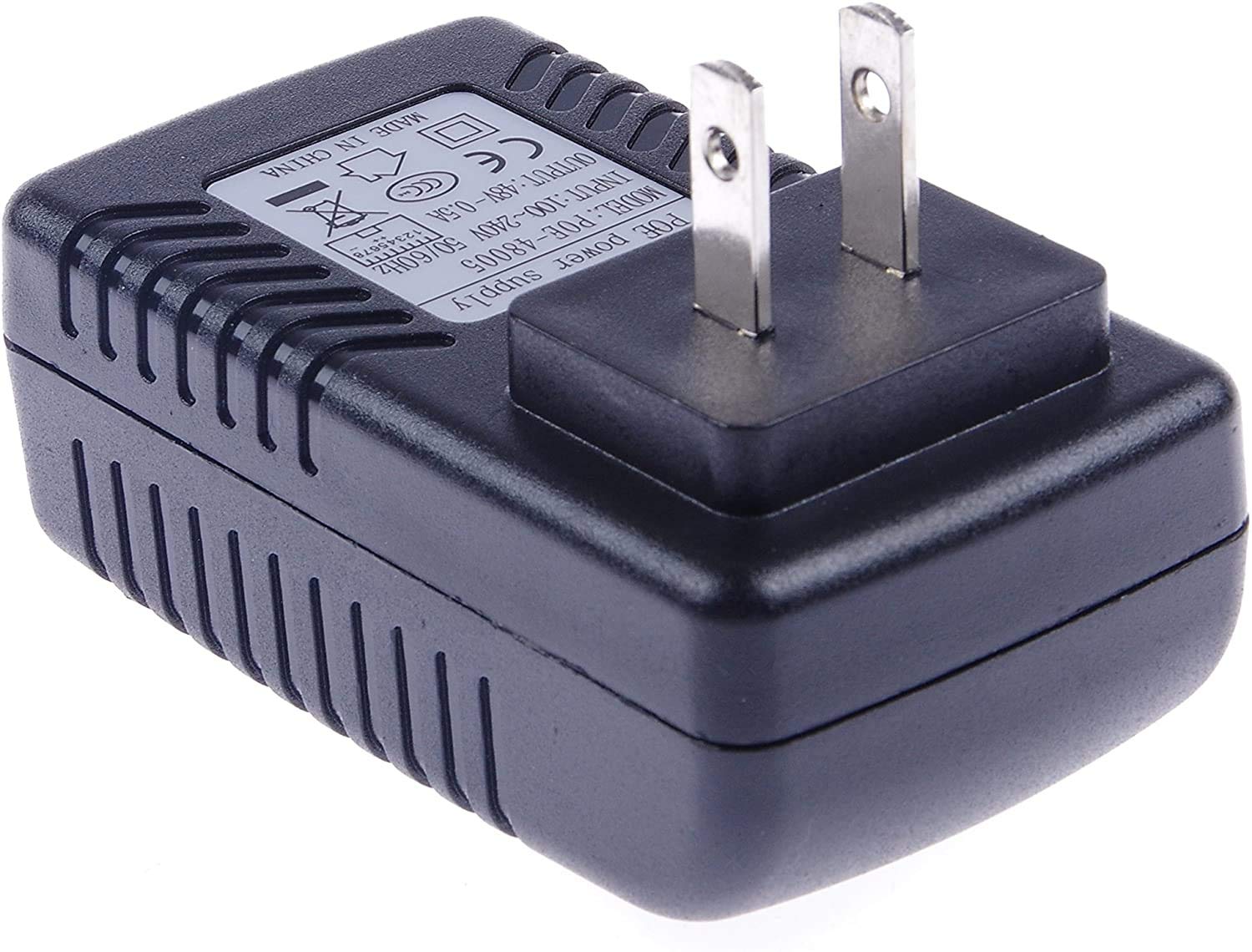 NOYITO 48V 0.5A POE Power Supply Injector Ethernet Adapter with Wall Plug IEEE 802.3AF Compliant 10 100Mbps (48V 0.5A, Black)